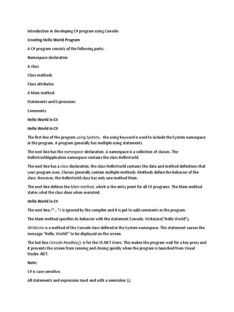Oop Reviewer 2 Pdf C Sharp Programming Language Reserved Word