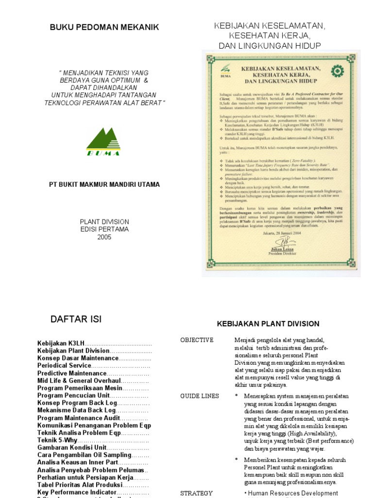 Buku Saku Mekanik Buma 5 | PDF