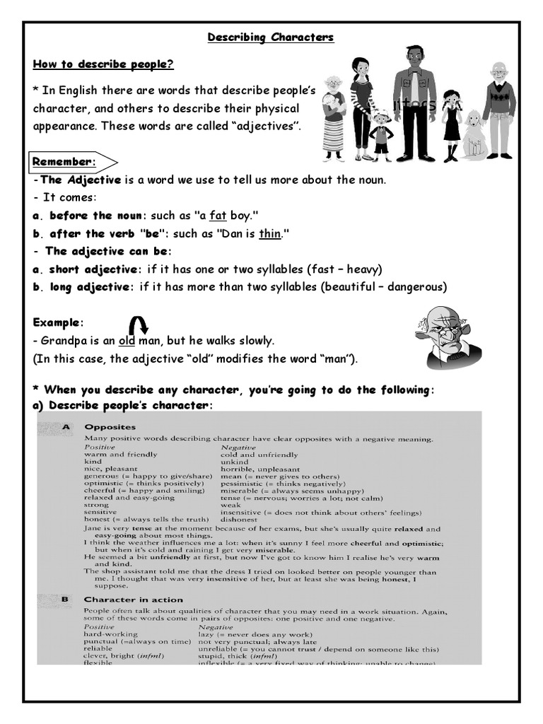 How to Describe Characters Effectively | PDF | Foreign Language Studies