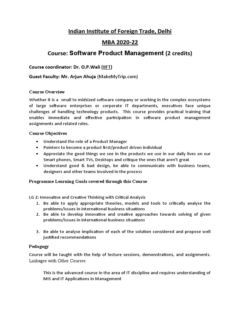SPM Course Outline | PDF | Software | Critical Thinking