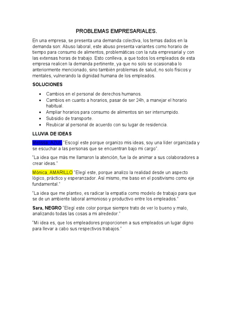 Problemas Empresariales | PDF
