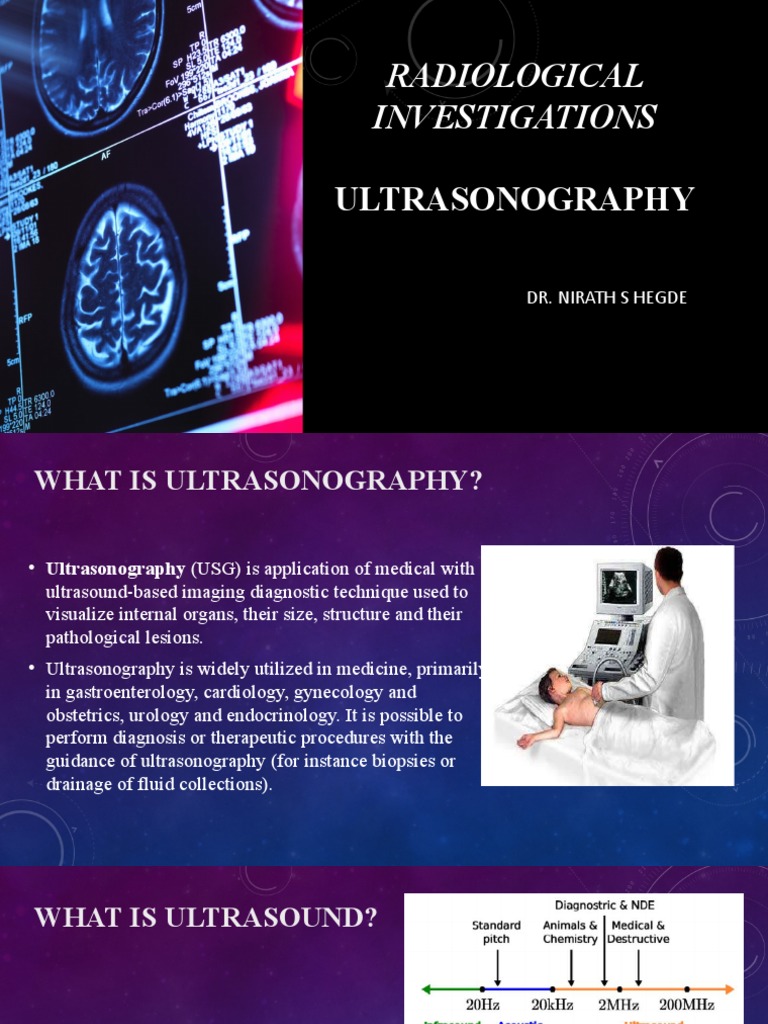 Radiological Investigations: Ultrasonography | PDF | Medical Ultrasound ...