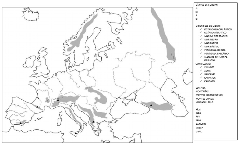 Un mapa interactivo de los principales accidentes geográficos, cuerpos ...