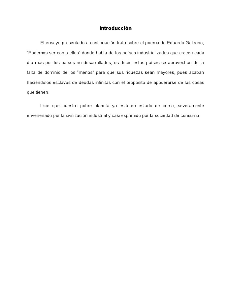 Eduardo Galeano Ensayo Ultimo | Descargar gratis PDF | Pobreza ...