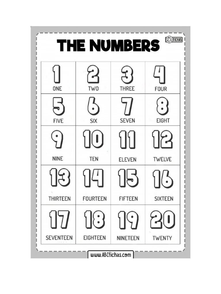 Guia Numeros Hasta 20 | PDF