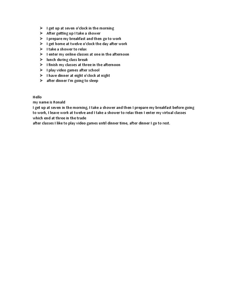 I Get Up at Seven o | PDF | Language Arts & Discipline