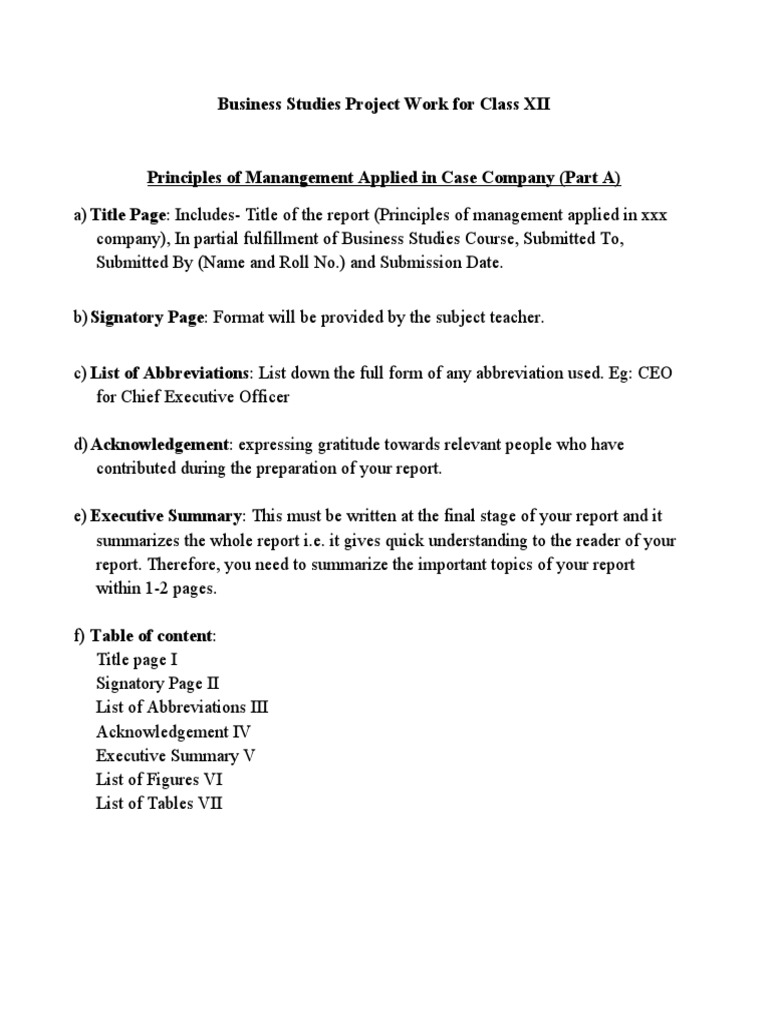 Business Studies Project Work For Class XII | Download Free PDF | Cognition