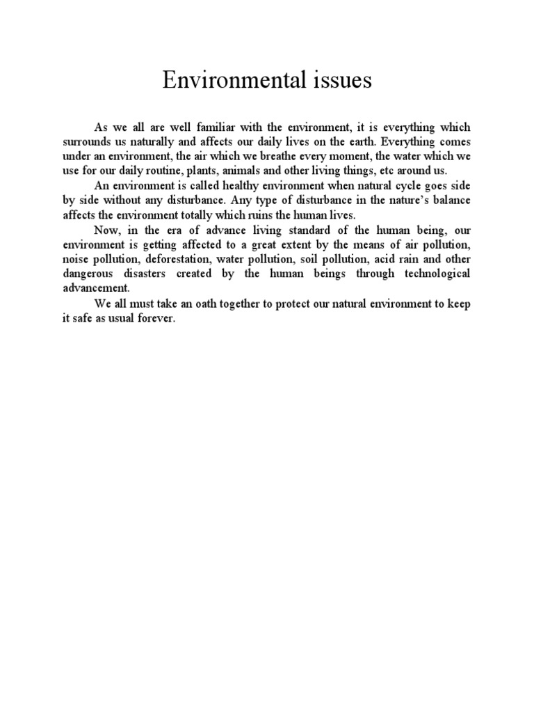 Environmental Issues | PDF