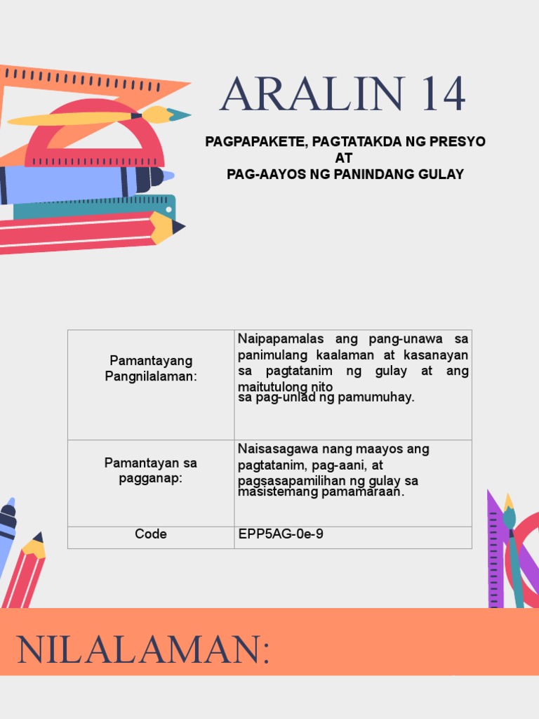 Epp Agri Aralin 14-17 | PDF