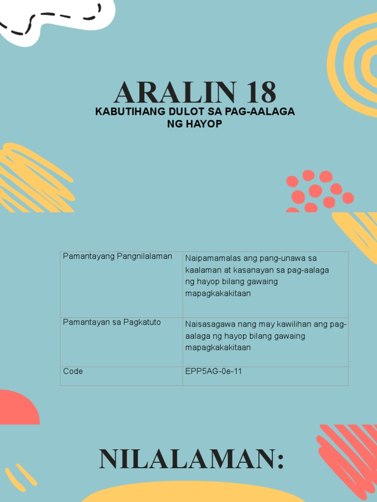 Epp Agri Aralin 18-21 | PDF