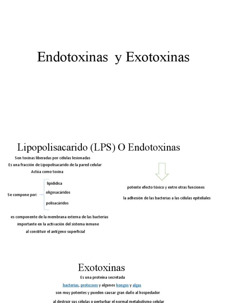 Endotoxinas y Exotoxinas | PDF | Lipopolisacárido | Biología