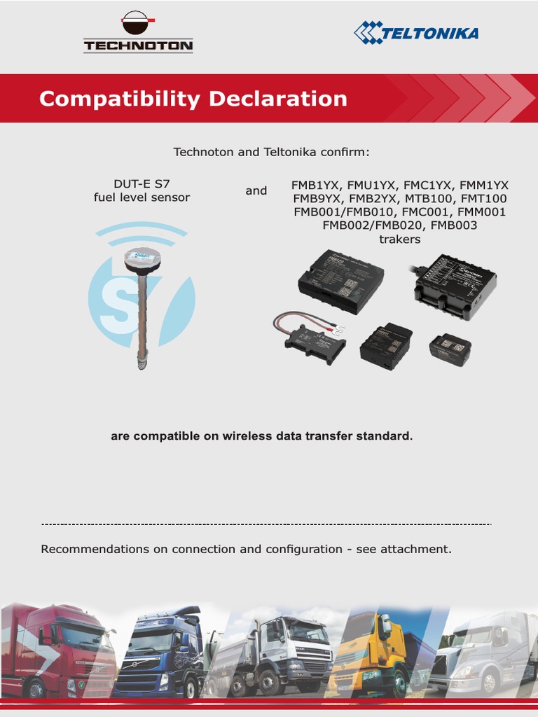 Teltonika FMB, FMU, FMC, FMM, MTB, FMT (Many Models) Compatible With Technoton DUT-E S7 ...