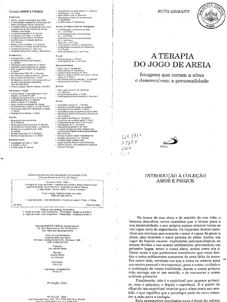 RUTH AMMANN - Terapia Do Jogo de Areia | PDF | Psicologia Analítica ...
