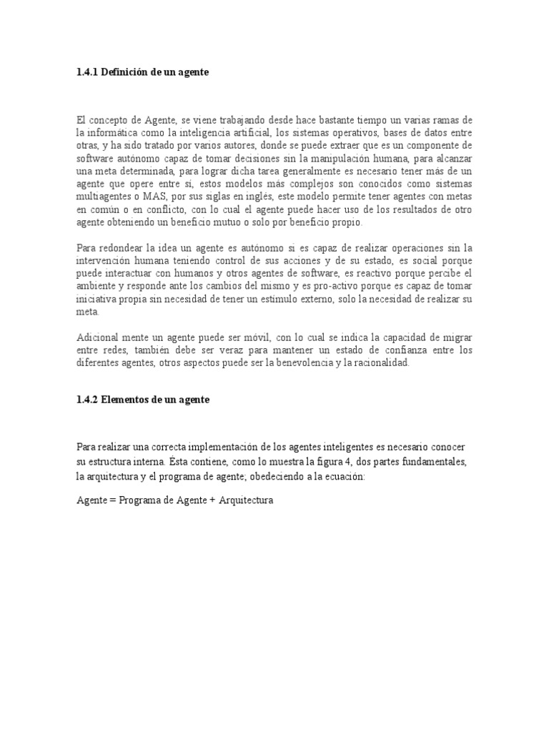 Definicion de Un Agente | PDF | Software | Percepción