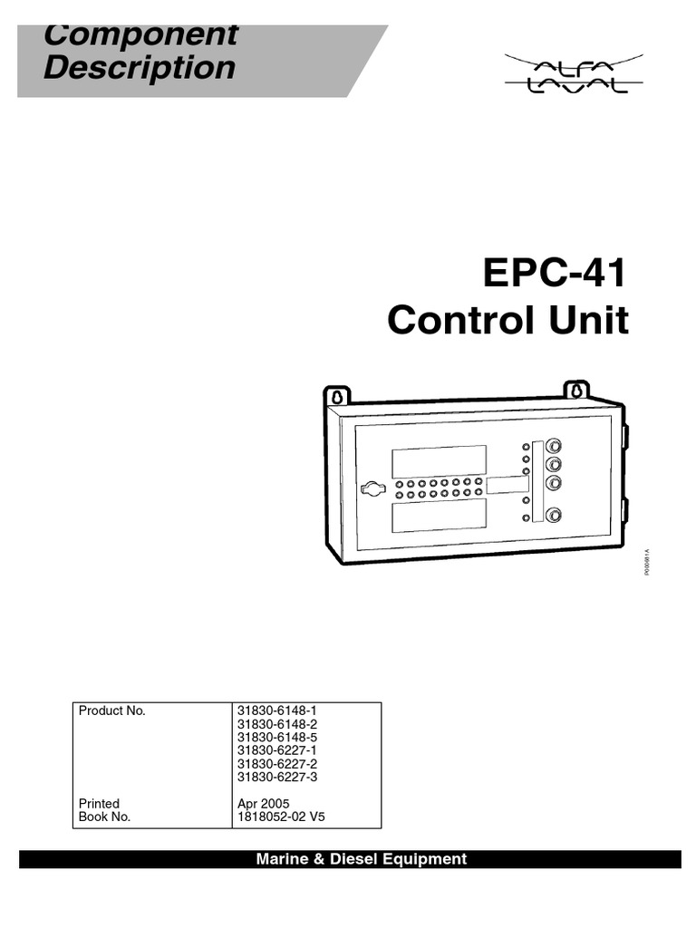 AlfaLaval EPC41 Unidad de Control | PDF | Relay | Fuse (Electrical)