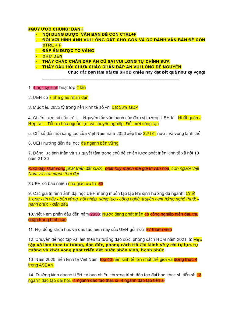 tài liệu thi shcd ueh | PDF