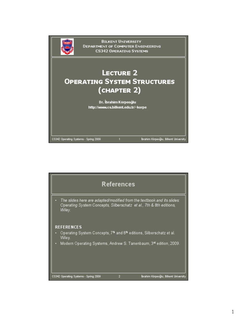 Operating System Structures (Chapter 2) : References | PDF | Operating System | Command Line ...