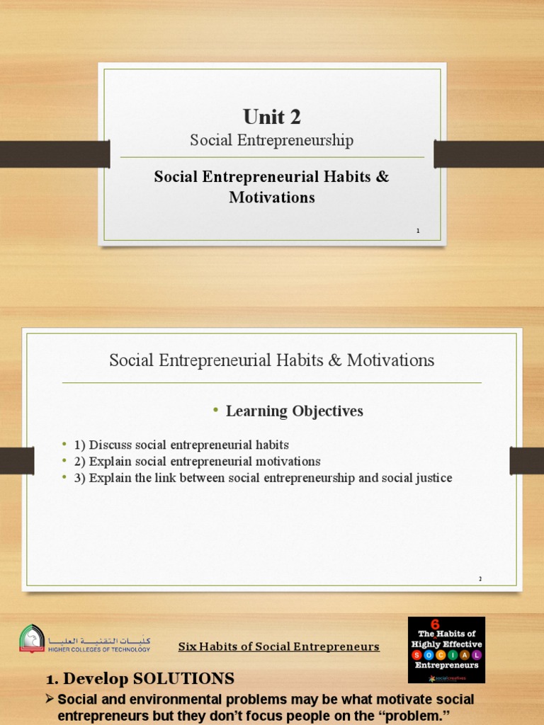 Unit 2: Social Entrepreneurship | PDF | Entrepreneurship | Social ...