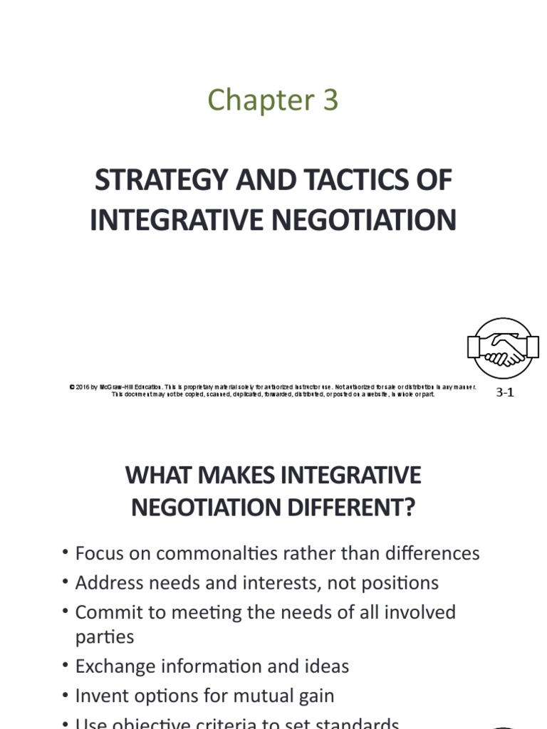 Strategy and Tactics of Integrative Negotiation | PDF | Negotiation ...
