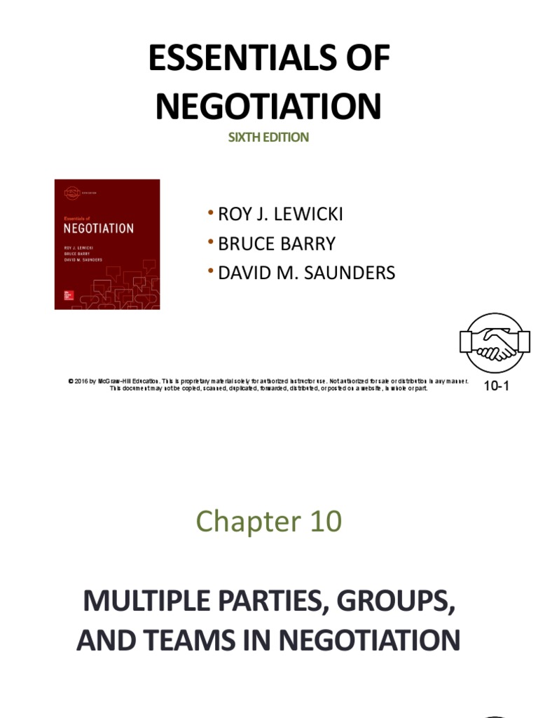 Slides-Unit 12 (Chapter10) | PDF | Negotiation | Brainstorming