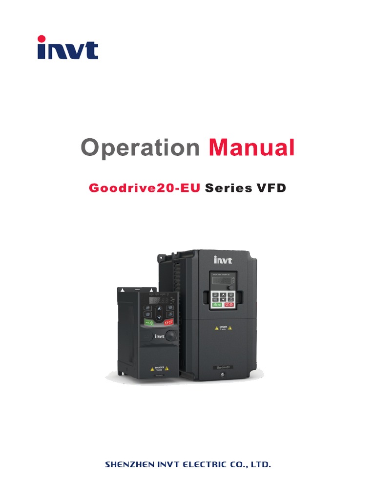 GD20-EU Manual 66007-00660-SSP - V1.0 | PDF | Electric Motor | Electrical Wiring