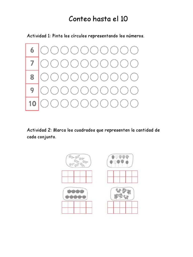 3 - Conteo Hasta El 10 | PDF