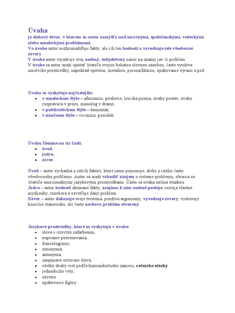Úvaha | PDF