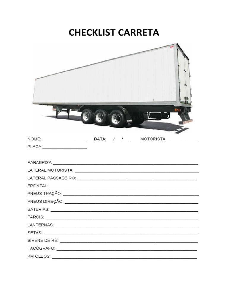 Checklist Carreta | PDF