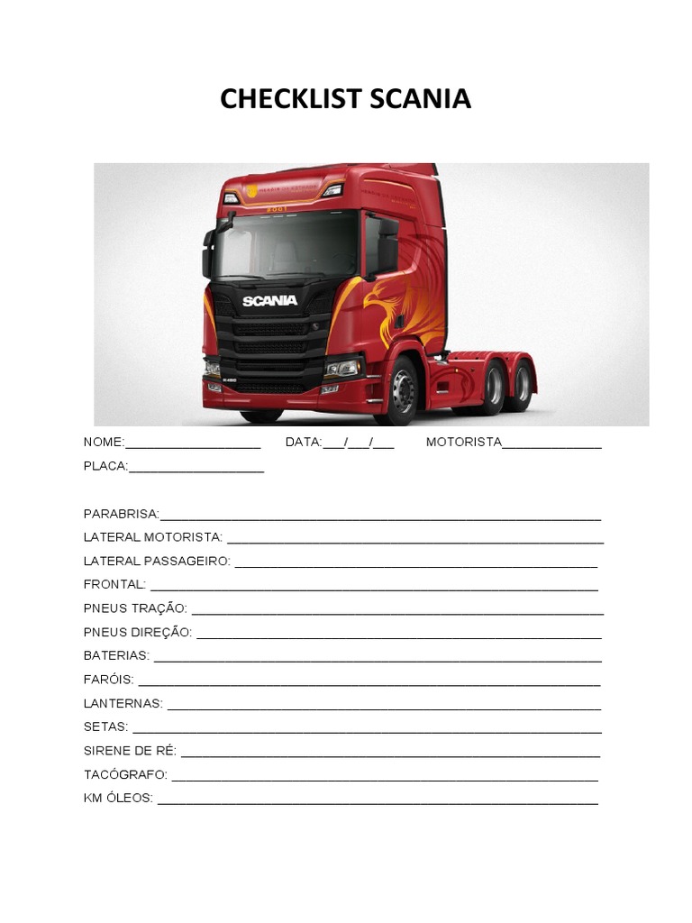 Checklist Scania | PDF