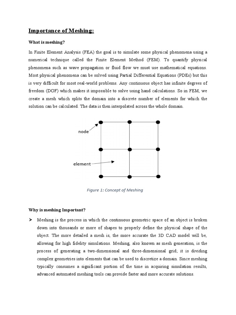Importance of Meshing | PDF | Finite Element Method | Applied Mathematics