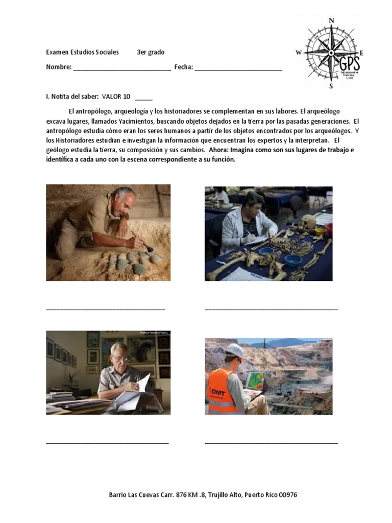 Examen de Estudios Sociales 3er Grado | PDF