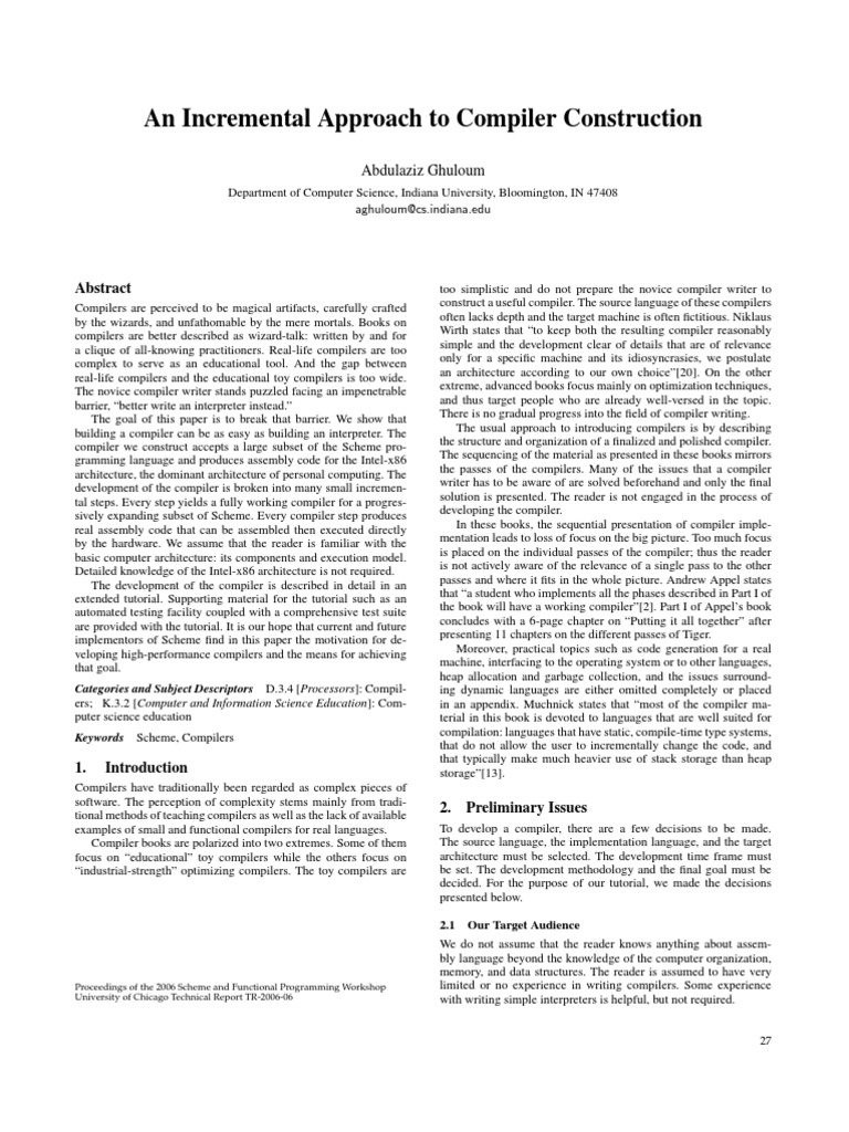 24 Steps of Compiler Design | PDF | Scheme (Programming Language ...