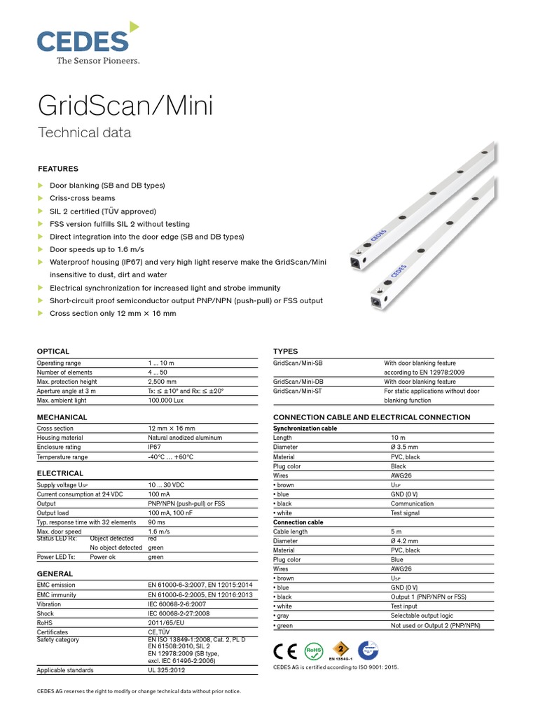 Cedes Grid Scan Mini | PDF | Bipolar Junction Transistor | Electromagnetism