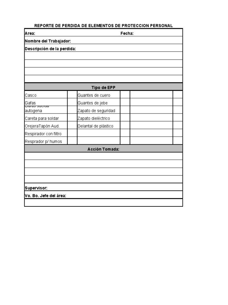 Pérdida de EPP | PDF