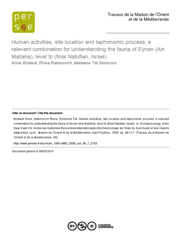 Ayn Mallaha 1 | PDF | Biologie | Zoologie