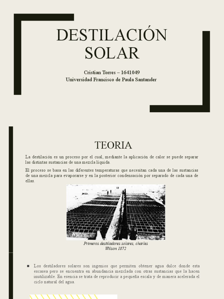 Destilación Solar Cristian | PDF