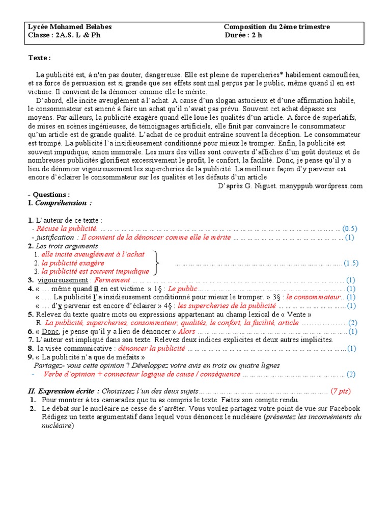 Compo 2 AL | PDF | Publicité