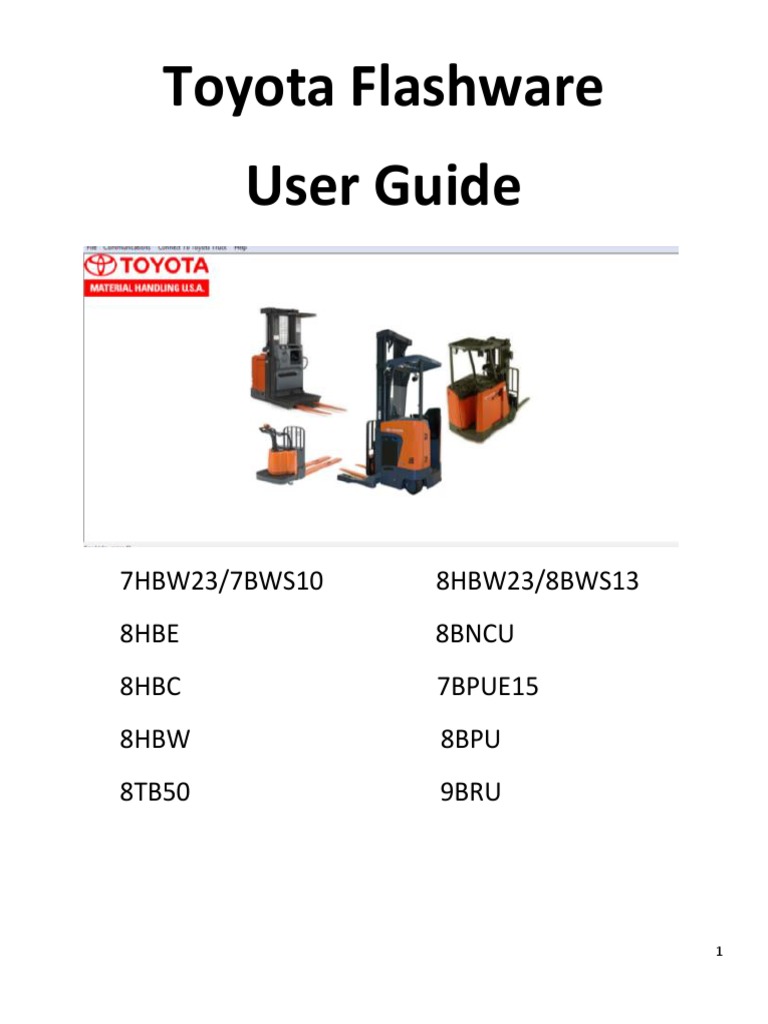 Toyota Flashware User Guide | PDF | Forklift | Double Click