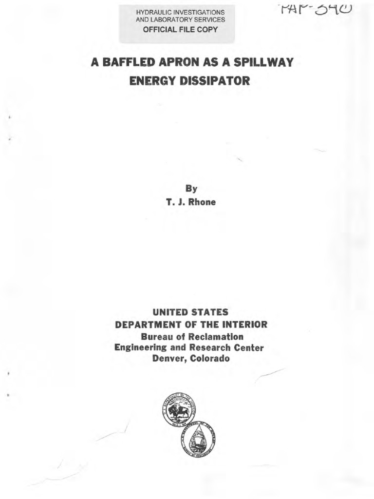 A Baffled Apron As A Spillway Energy Dissipator - T. J. Rhone | PDF ...