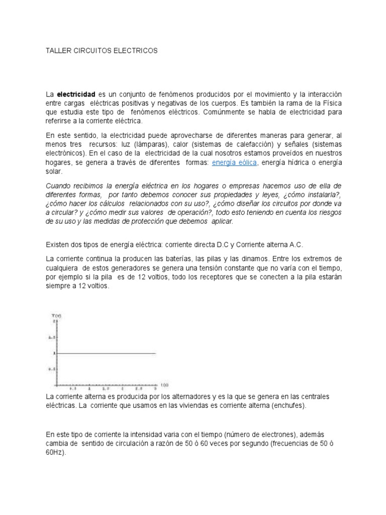 Taller Circuitos Electricos | PDF