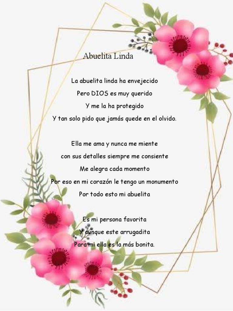 Poema Español Abuelita Linda Pdf