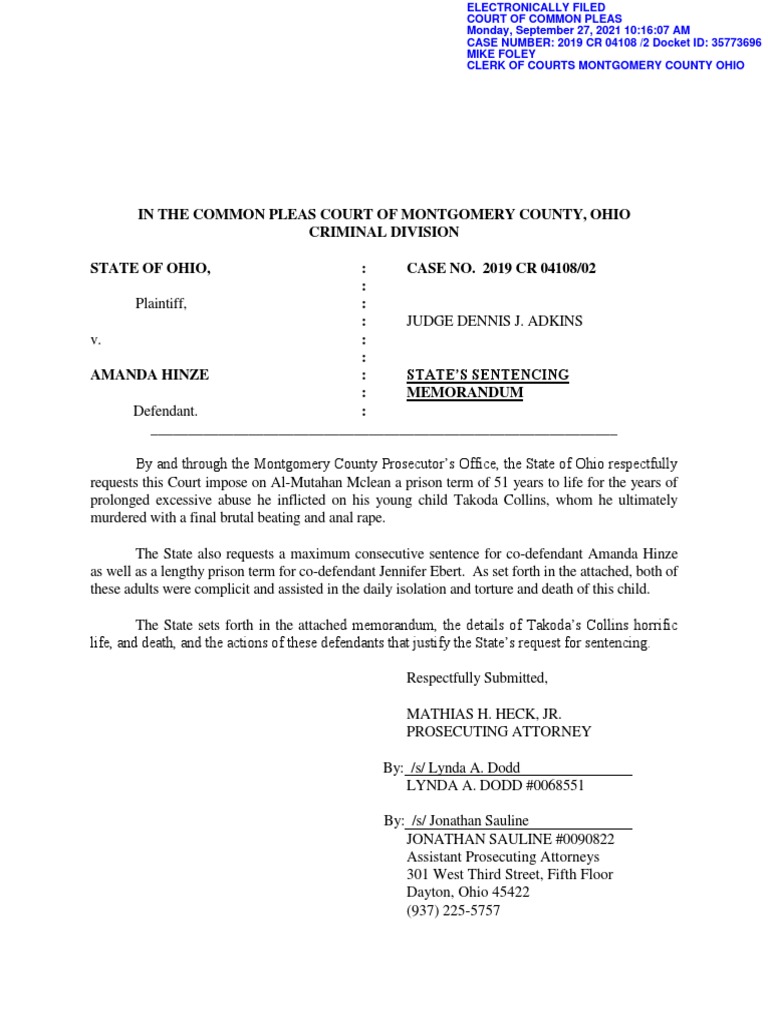 Takoda Collins Court Docs | PDF | Crimes | Crime & Violence
