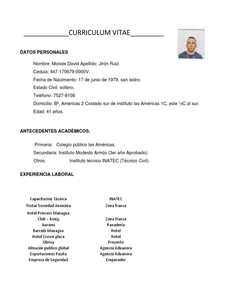 CV Moises | PDF