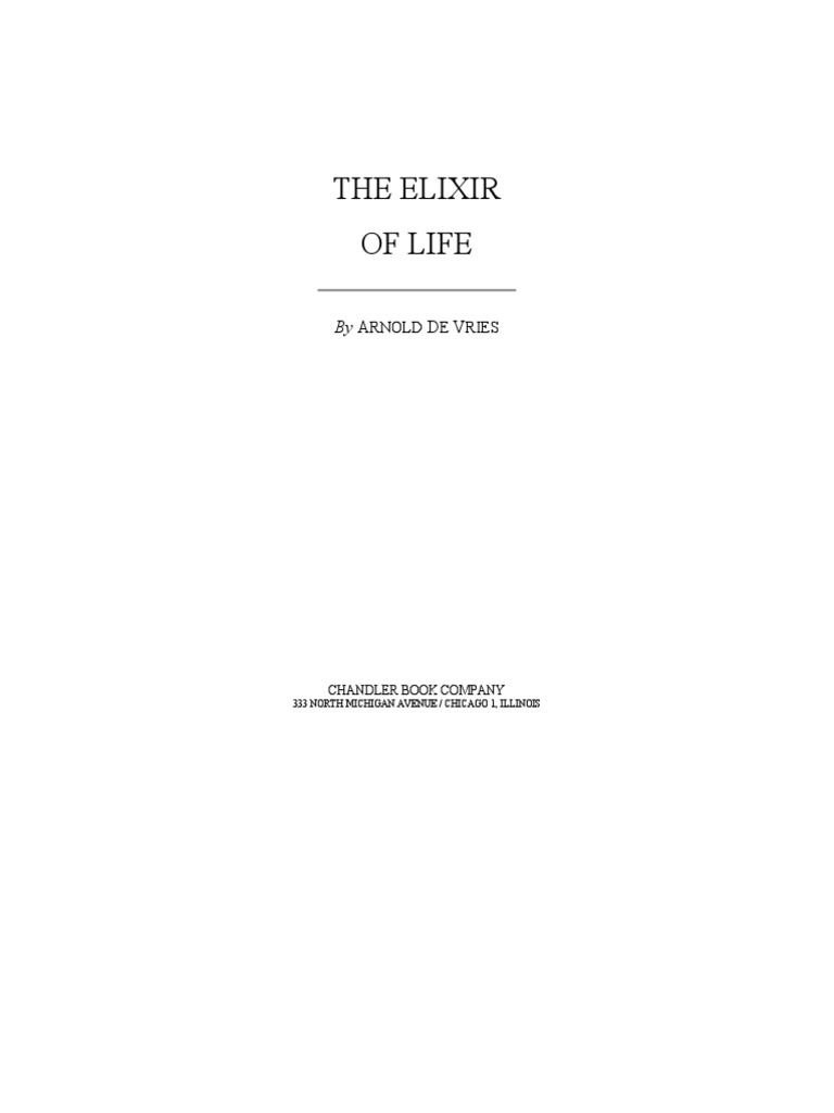 The Elixir of Life | PDF | Foods | Cooking