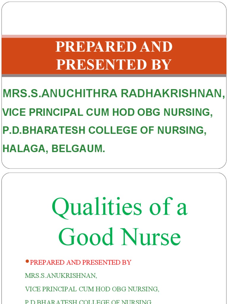 Essential Qualities of a Good Nurse | PDF | Career & Growth | Wellness
