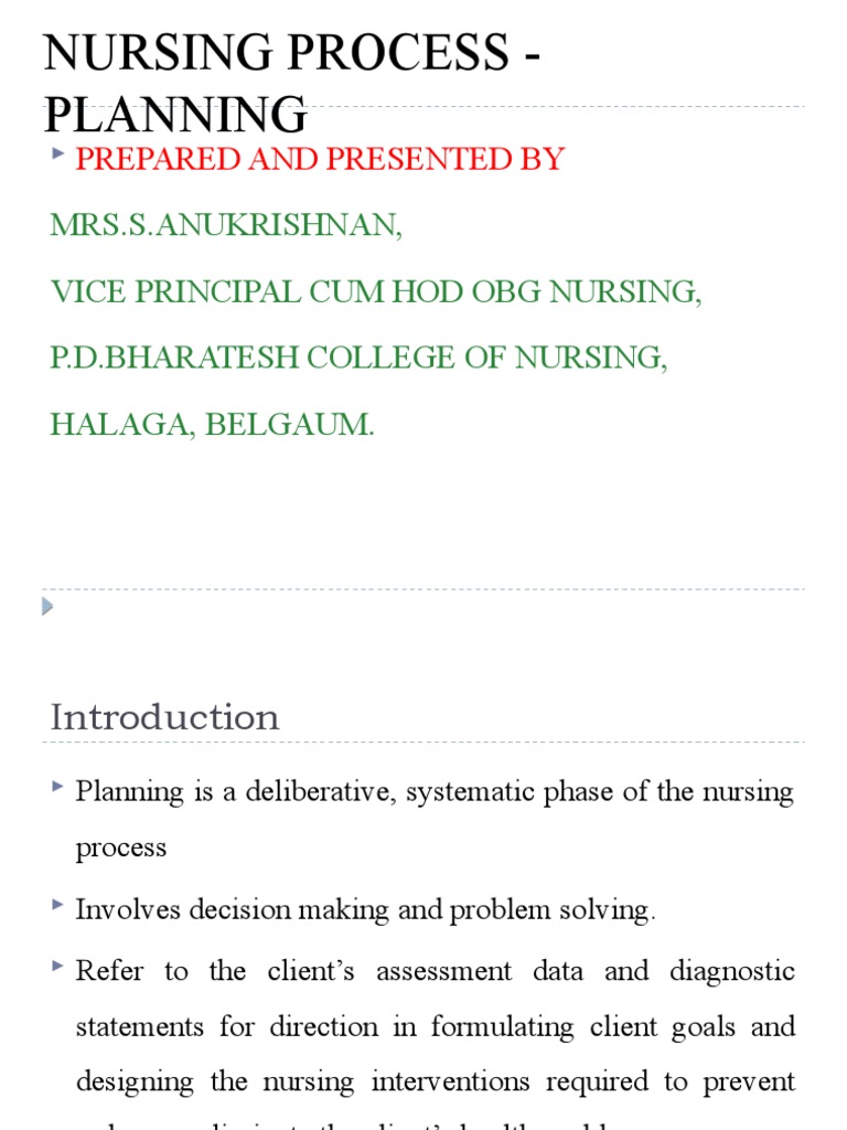 Nursing Process - Planning: Prepared and Presented by | Download Free ...
