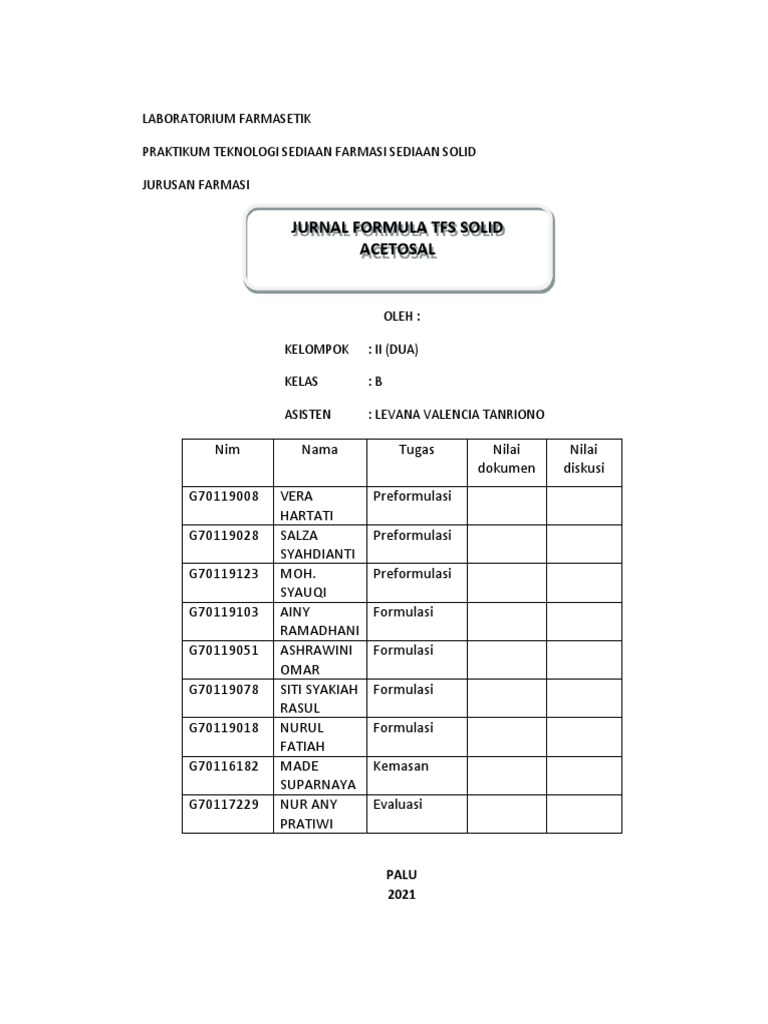 2 - Blok 2 - Acetosal | PDF