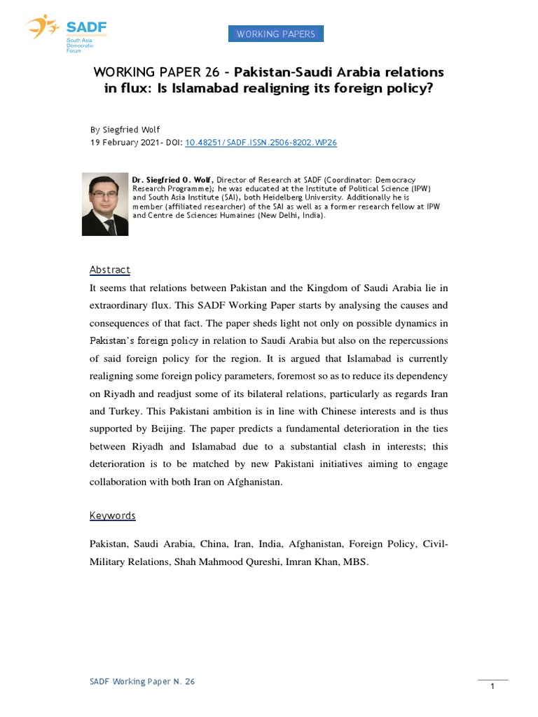 Pakistan - Saudia Relations | PDF | Pakistan | Organisation Of Islamic ...