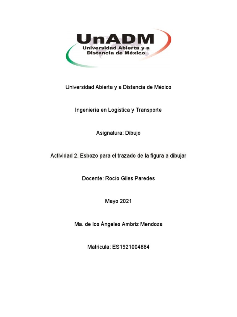 Actividad 2 Dibujo UnADM | PDF