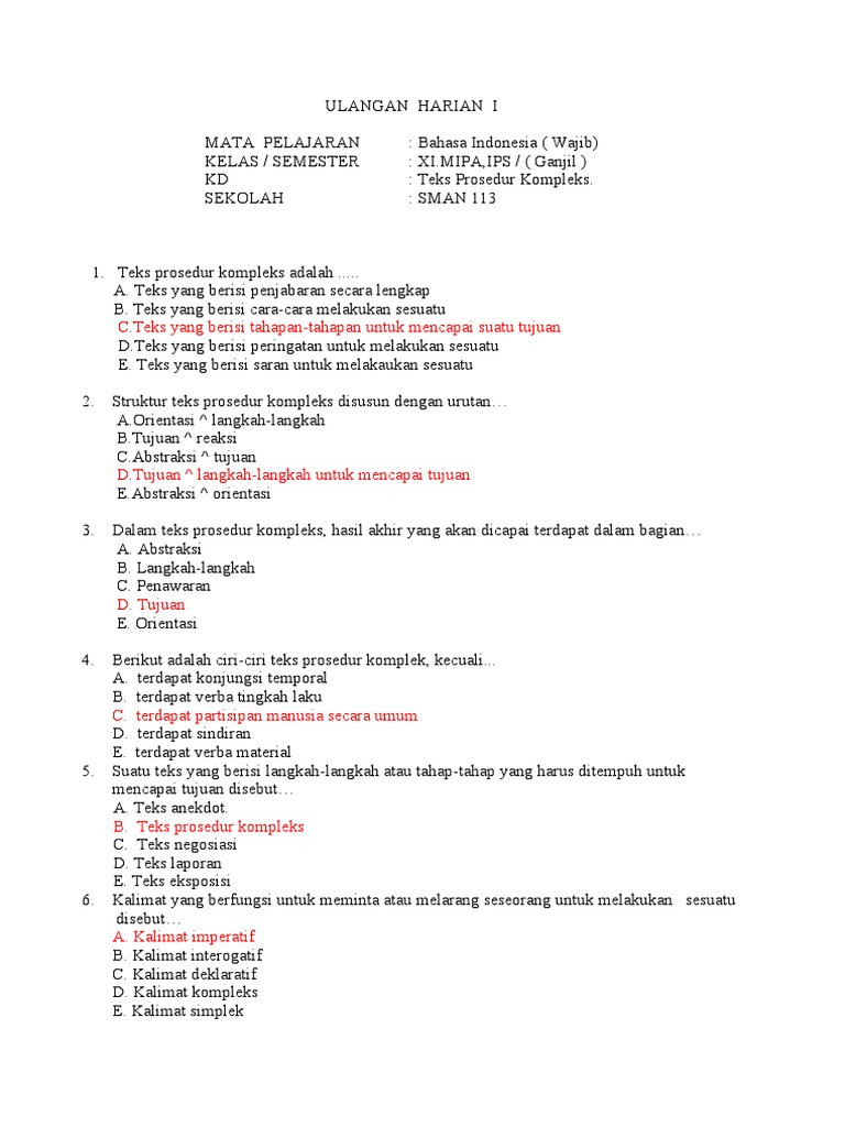 Uh 1 Teks Prosedur (Devano Alifan F.) | PDF